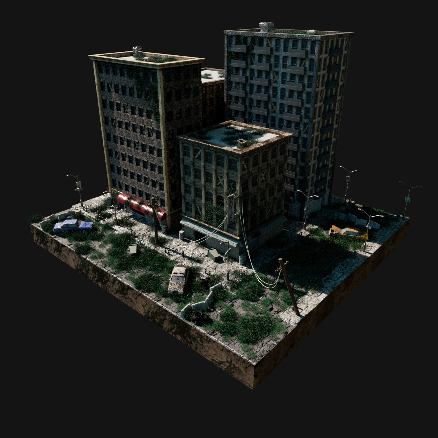 ArtStation - Apocalyptic City Diorama