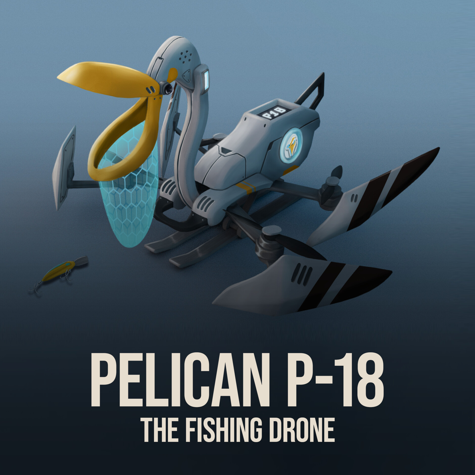 ArtStation - Pelican-18 | The Fishing Drone