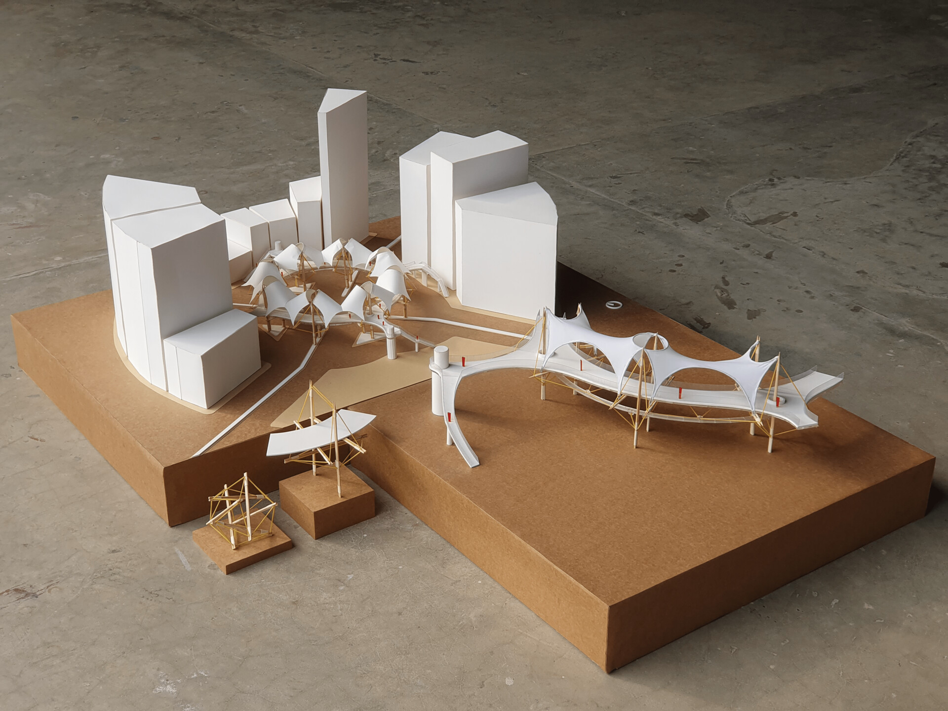 ArtStation - Architectural Model- Tensegrity Pedestrian Bridge[part-1]