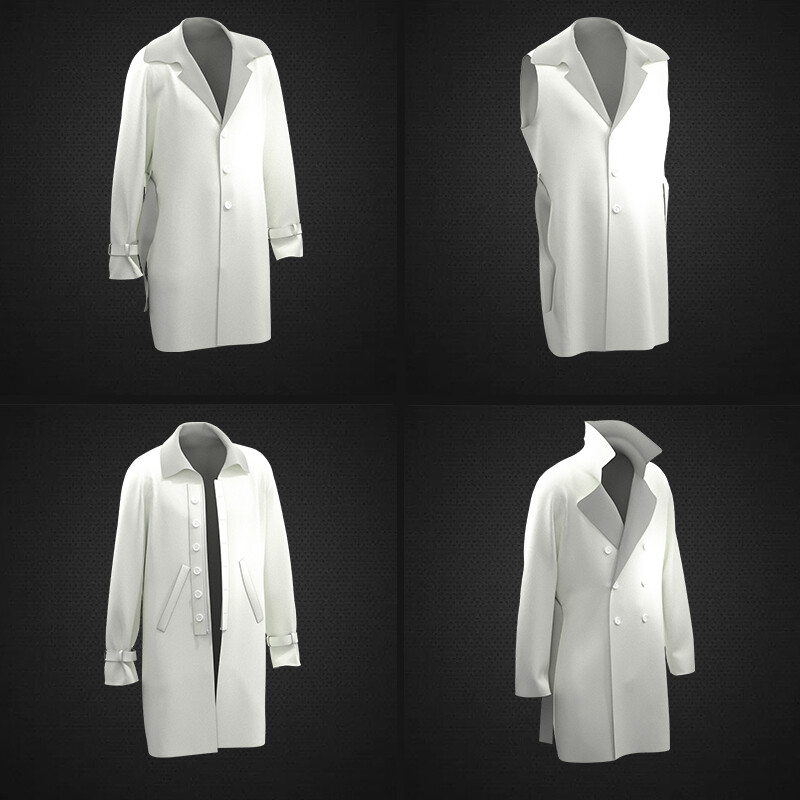 ArtStation - 17 BASIC MEN'S COAT / OVERCOAT / JACKET COLLECTION