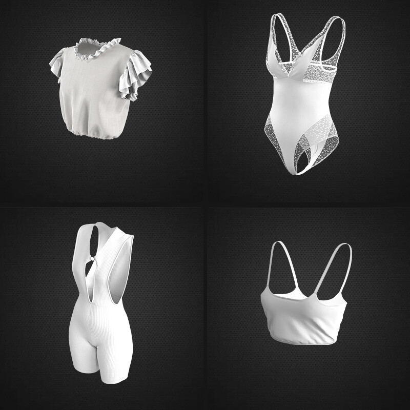 ArtStation - 27 BASIC WOMEN'S CLOTHES PACK / Marvelous Designer / CLO3D ...