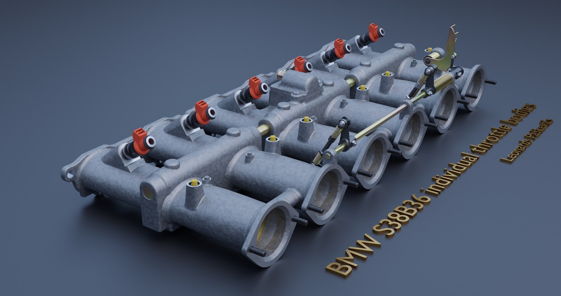 ArtStation - BMW Engine individual throttle bodies