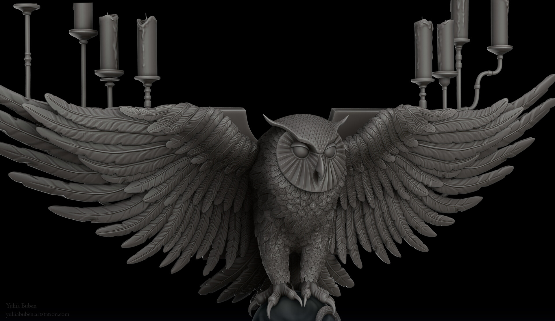 ArtStation - Owl Lectern: ZBrush sculpt