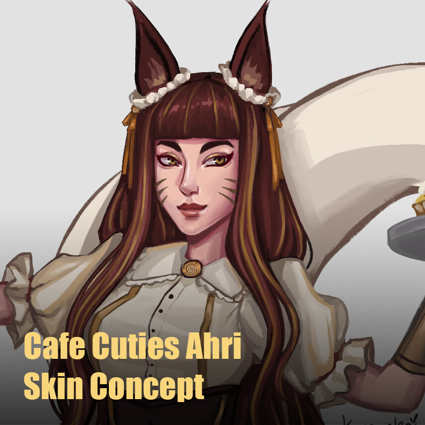 ArtStation - Cafe Cuties Ahri [Skin Concept]