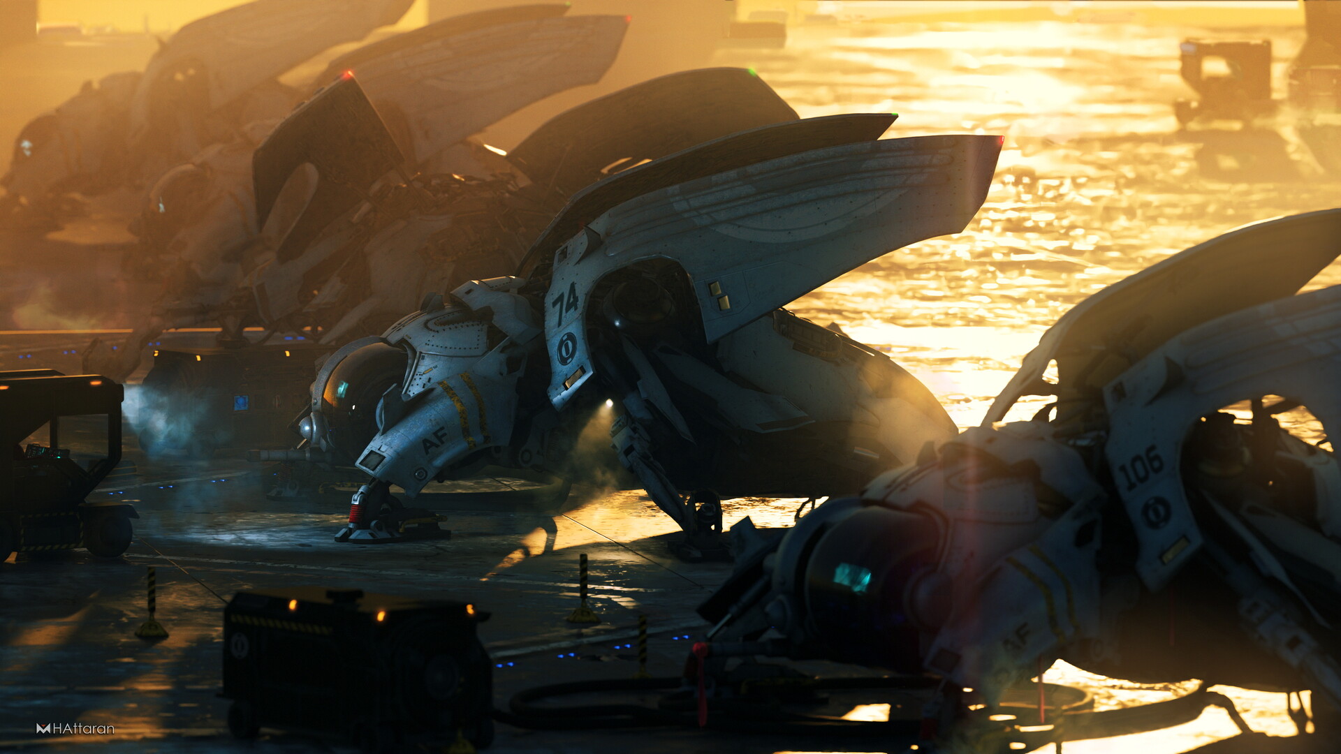 ArtStation - The beetle at airbase