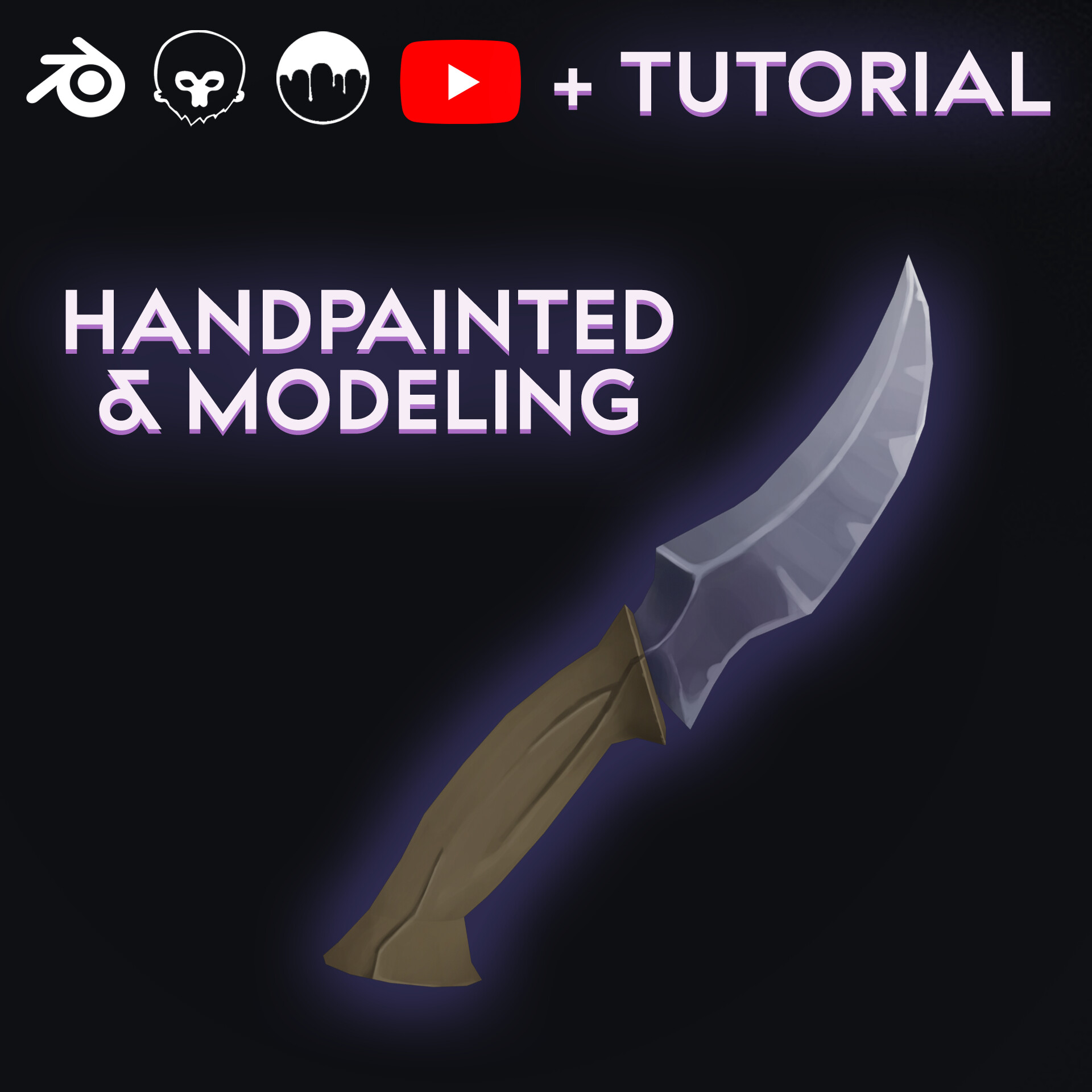 ArtStation - Stylized handpainted dagger! + Youtube Tutorial