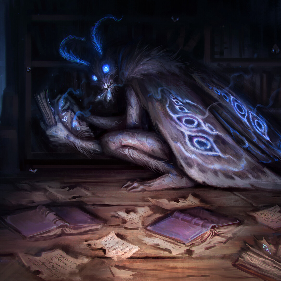 ArtStation - [Drawtober x MTG] - Moth bitten library