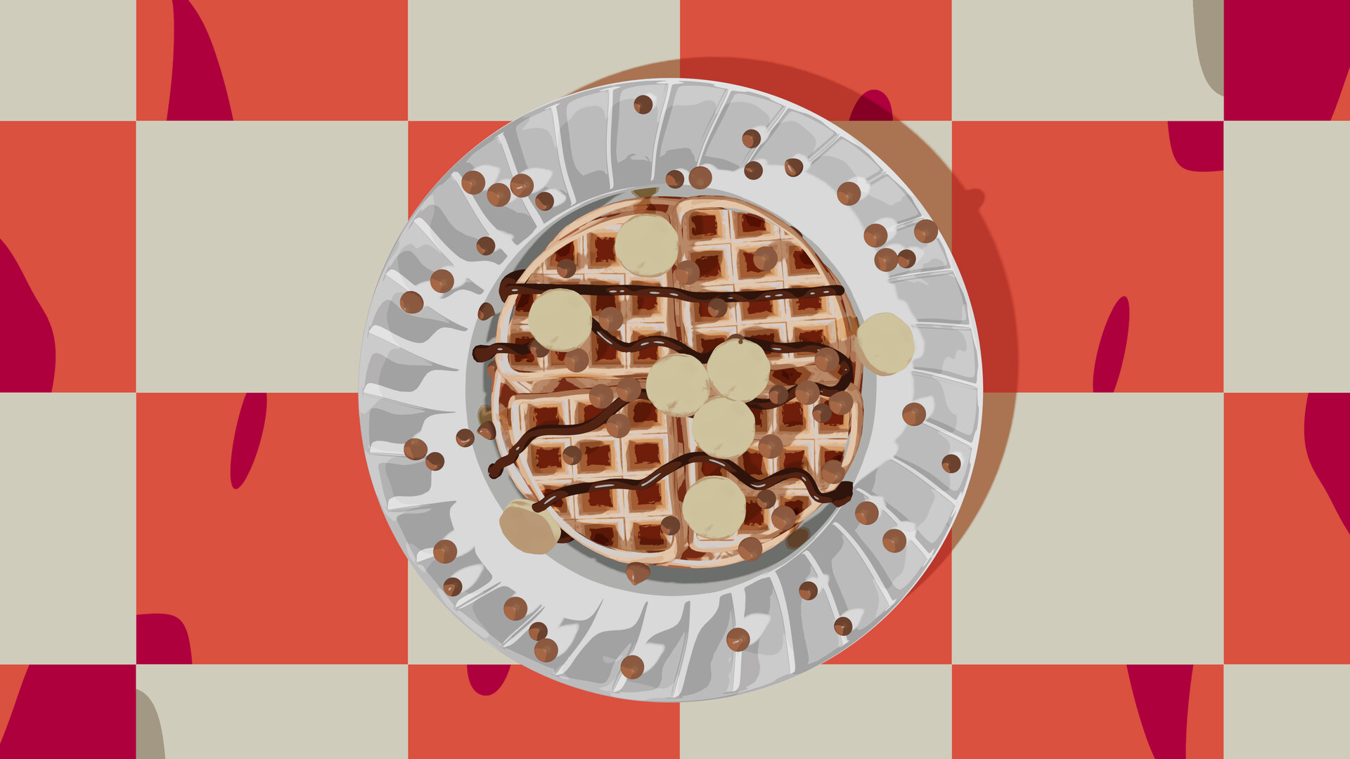 ArtStation - 3D Modelling | Waffle "Toon Shader" Studio Ghibli style