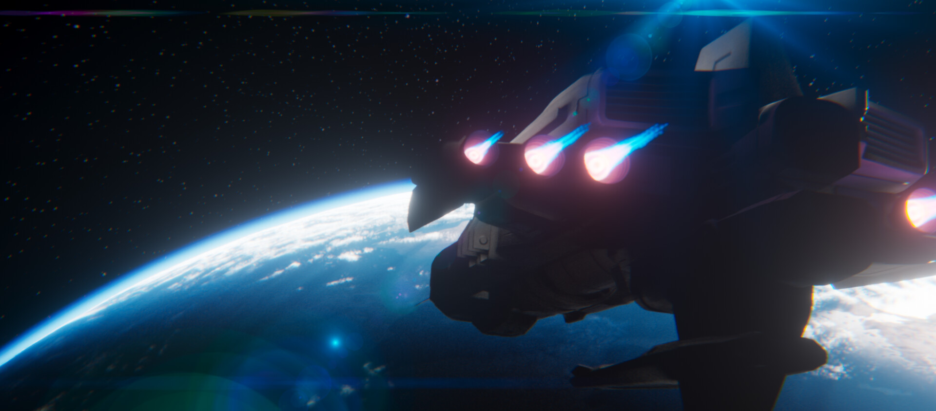 ArtStation - Arrival of a spaceship on earth.