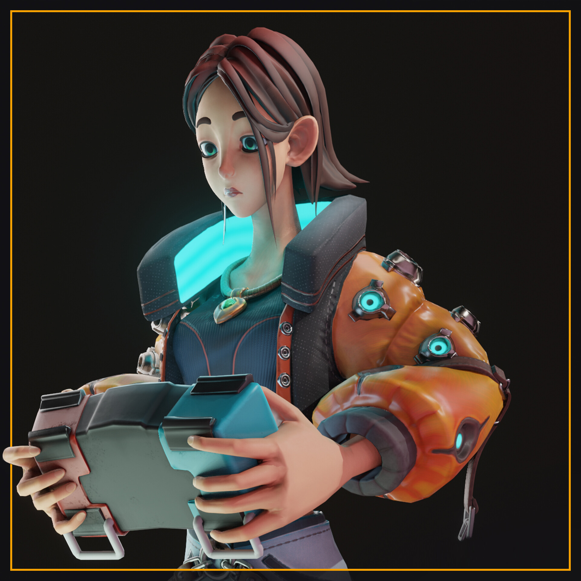 ArtStation - Switch Girl - 试试新画法。。