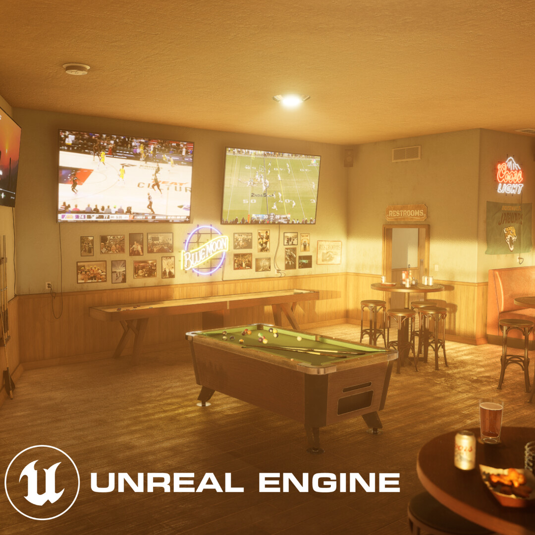 ArtStation - Bar Interior - Unreal Engine 5