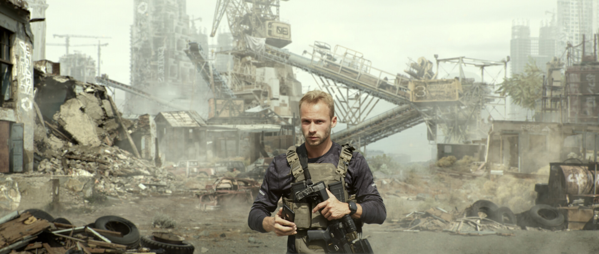 ArtStation - Construction Site Explosion- Keying Exercise (Compositing and Matte Painting)