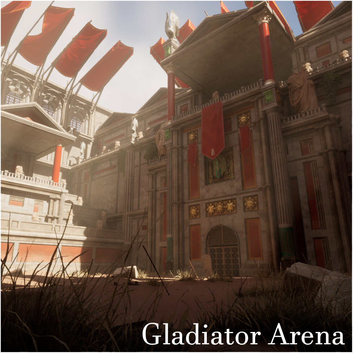 ArtStation - Gladiator Arena Ruin - VR Bow Game Map