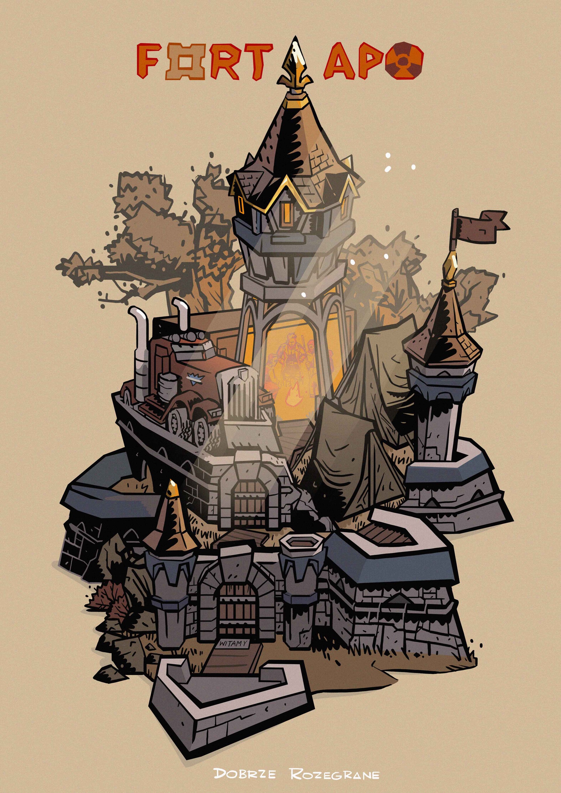 ArtStation - Fort Apo - board game