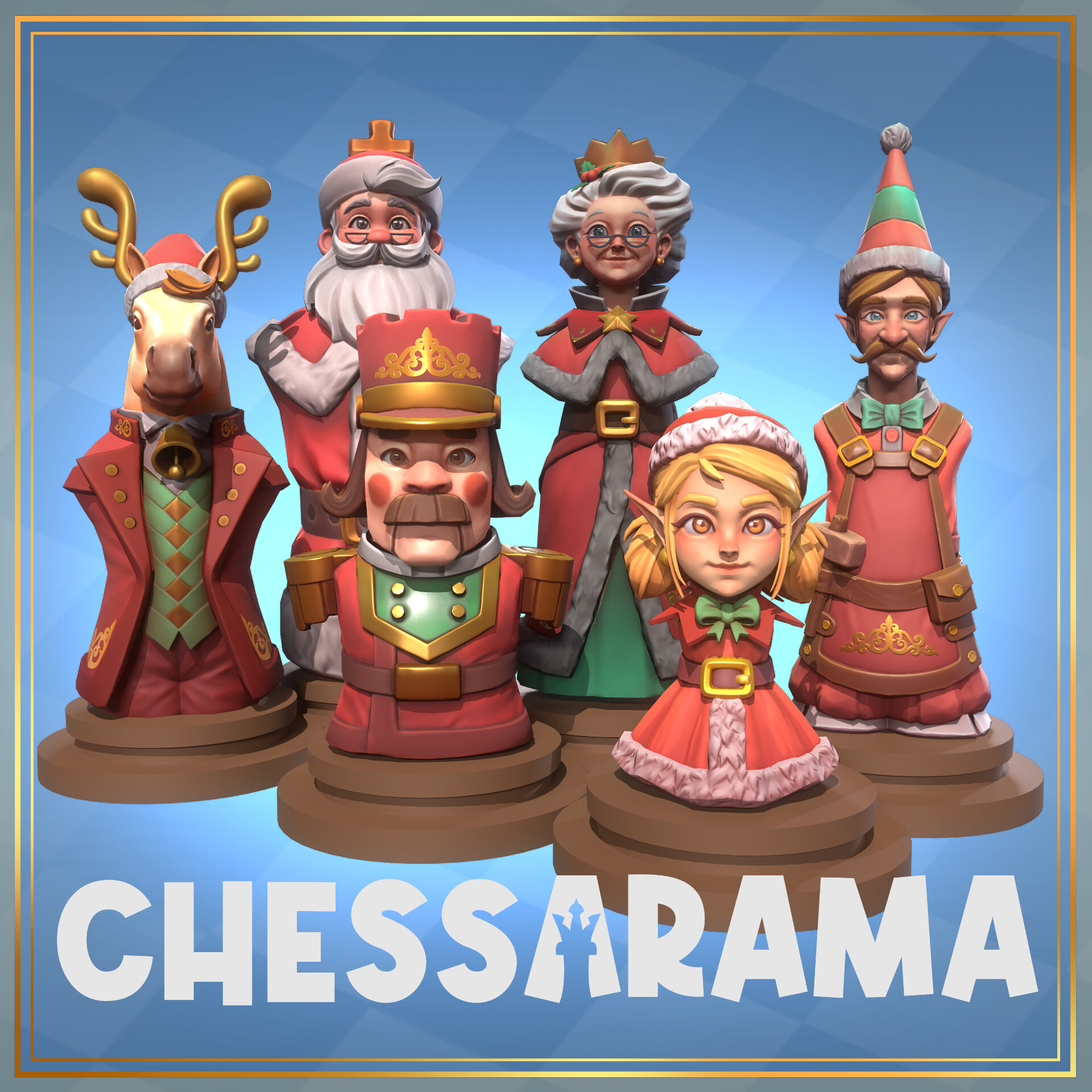 ArtStation - Christmas Chess Set