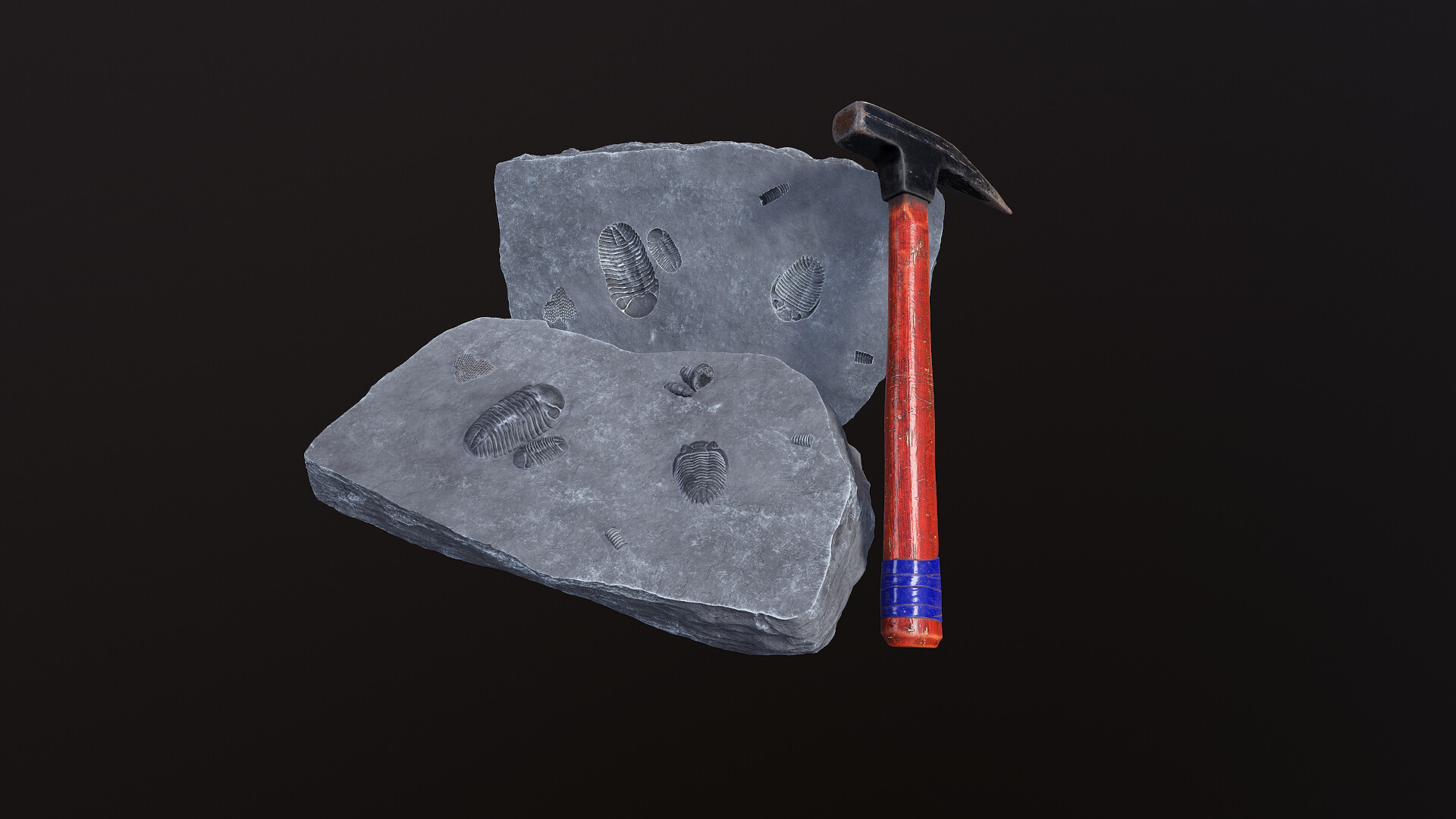 ArtStation - Devonian Fossil Rock Split