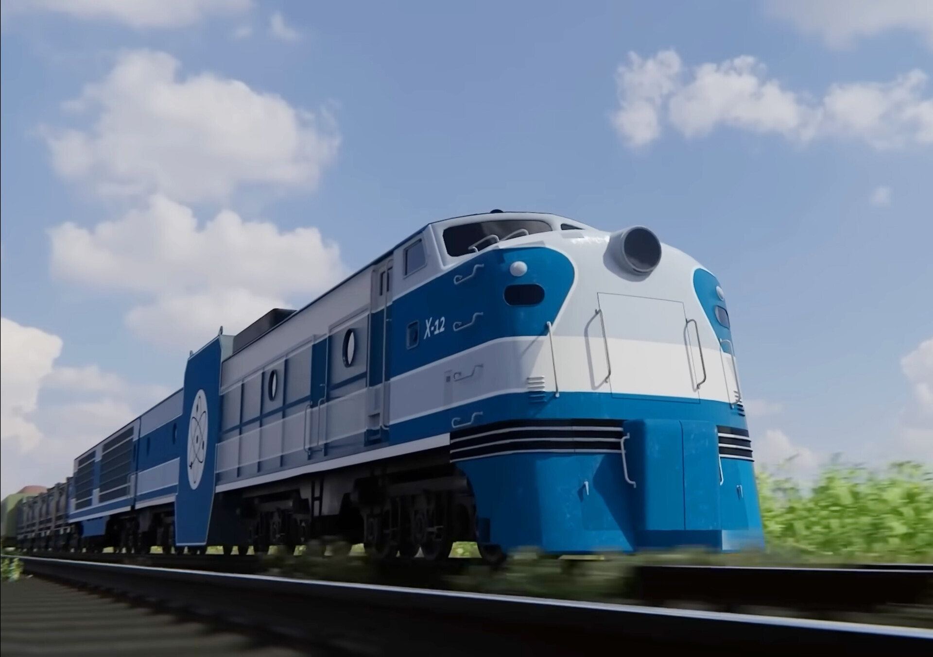 ArtStation - X-12 atomic locomotive concept