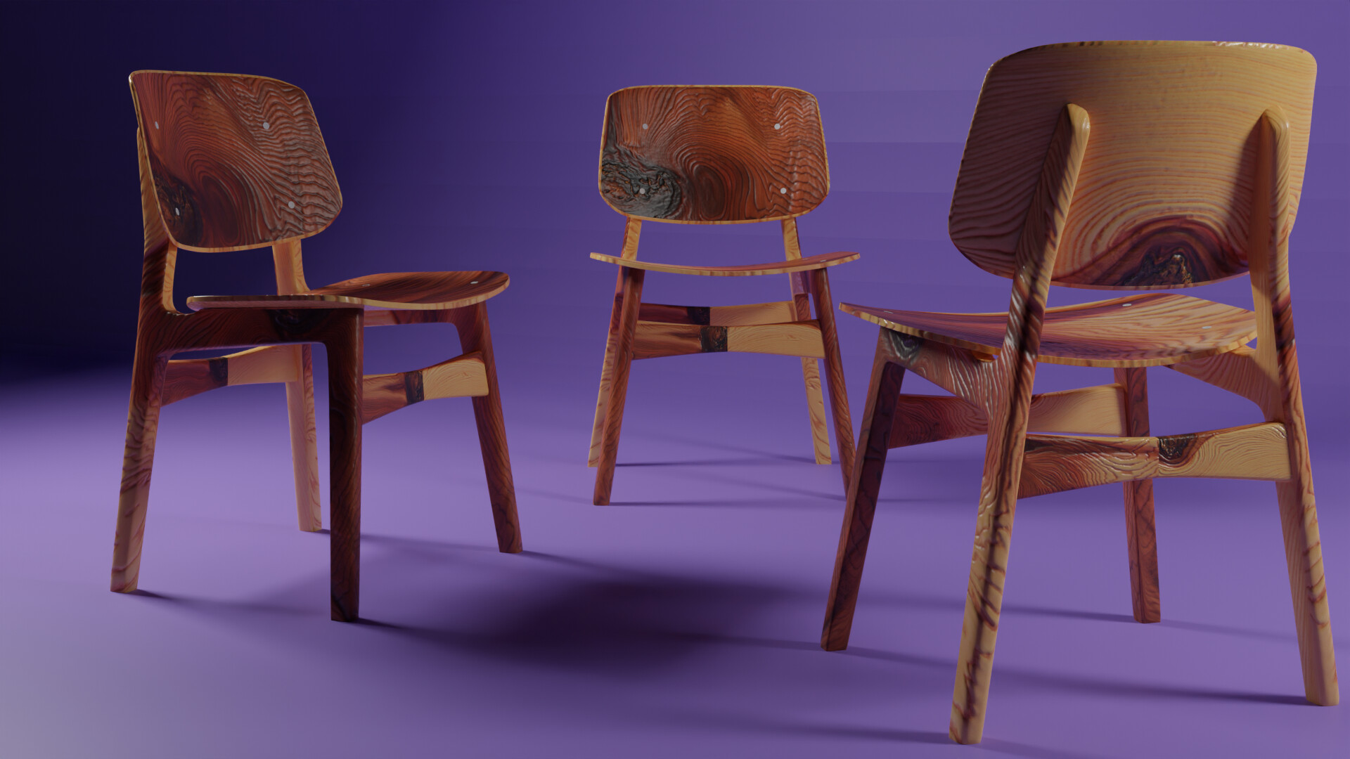 ArtStation - wooden chair 3d model