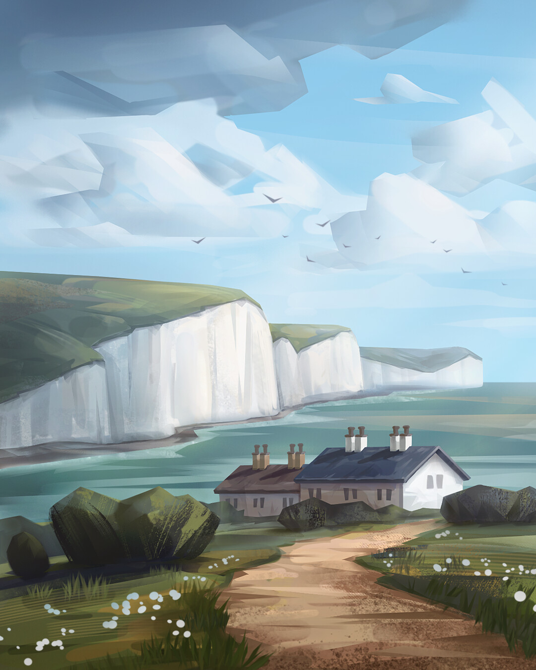 ArtStation - The White Cliffs