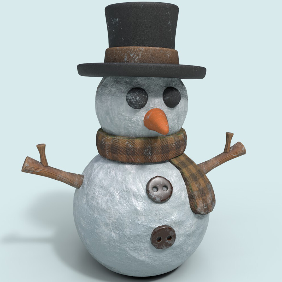 ArtStation - Stylized Simple Snowman (+YouTube tutorial)