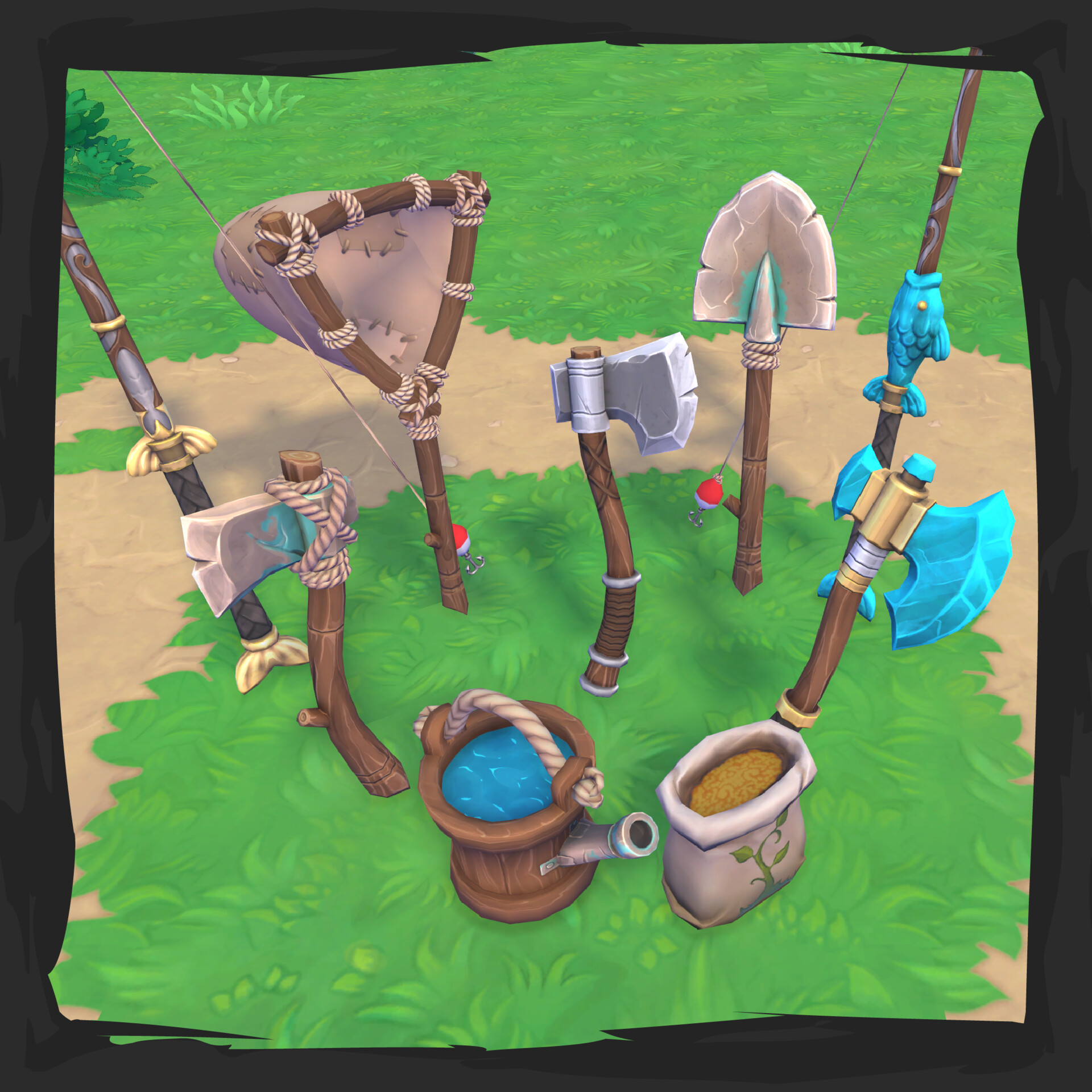 ArtStation - Cancelled Project - Fantasy Farm RPG - Tools