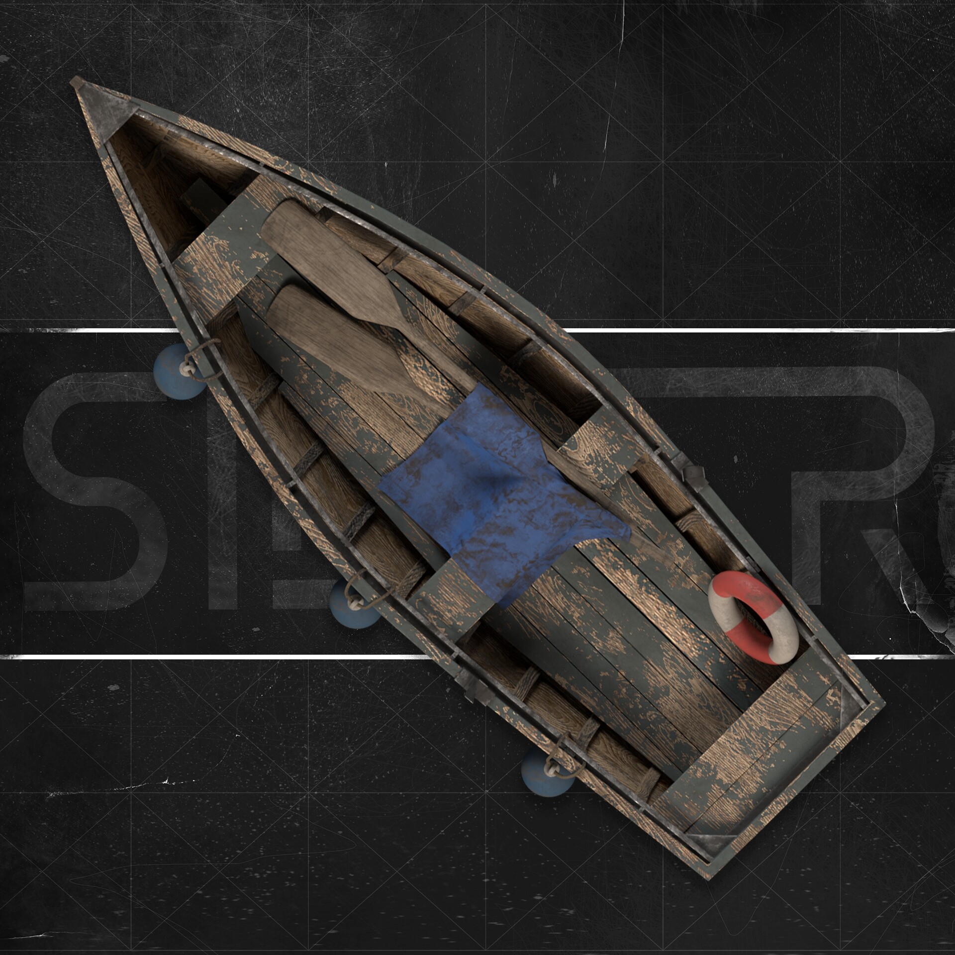 ArtStation - Weathered Paddle Boat