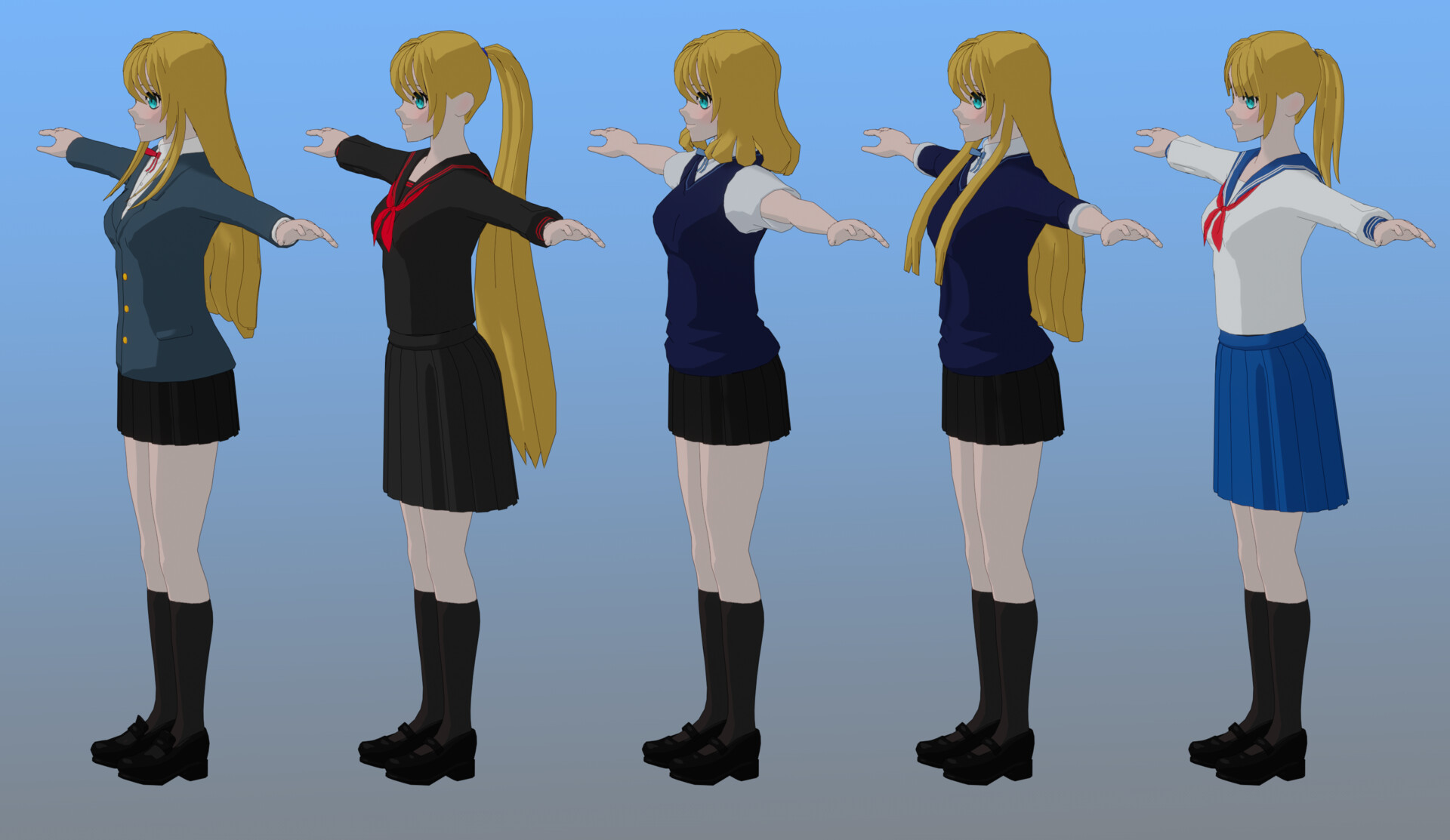 ArtStation - 3D Anime school character generator
