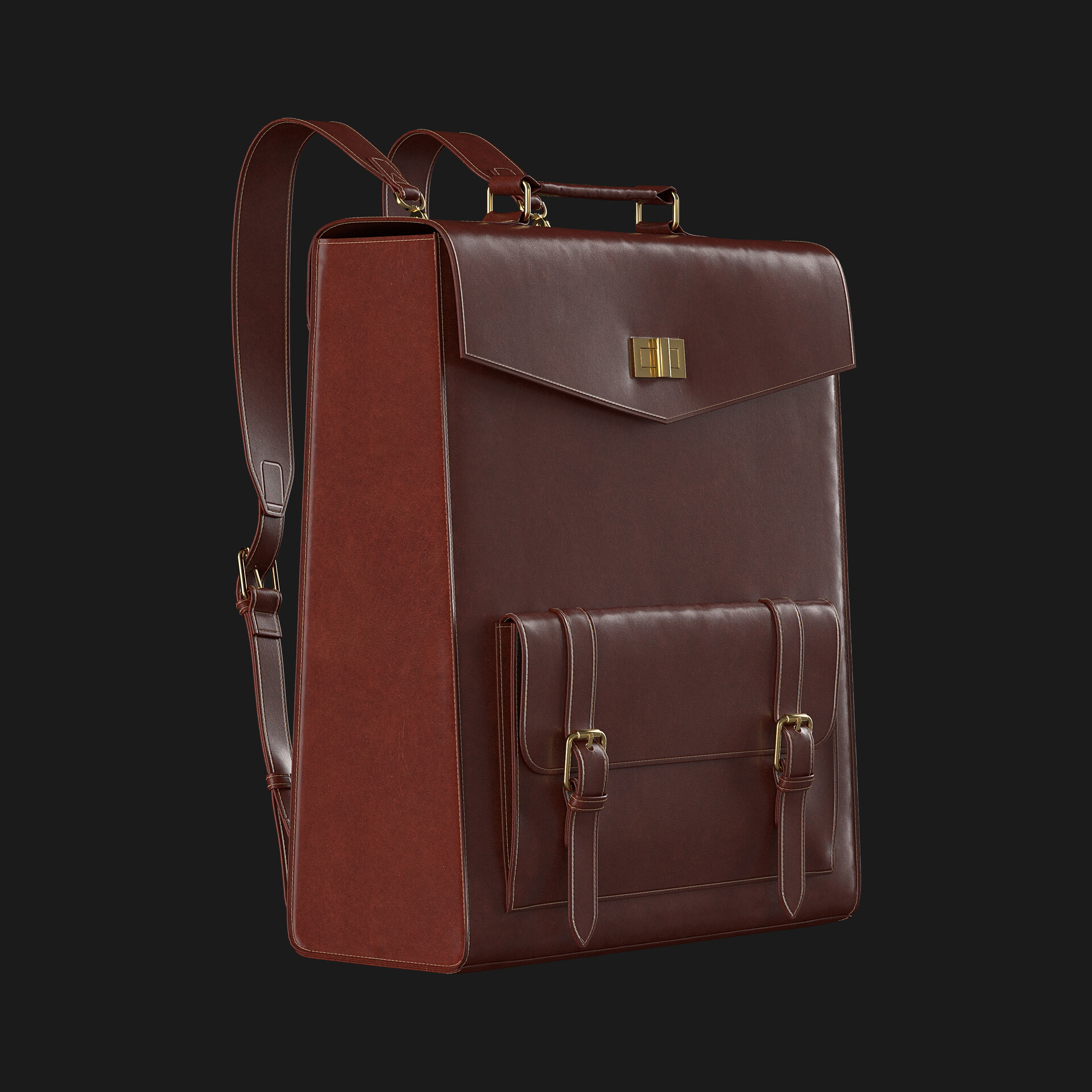 ArtStation - Leather Dark Academia Backpack