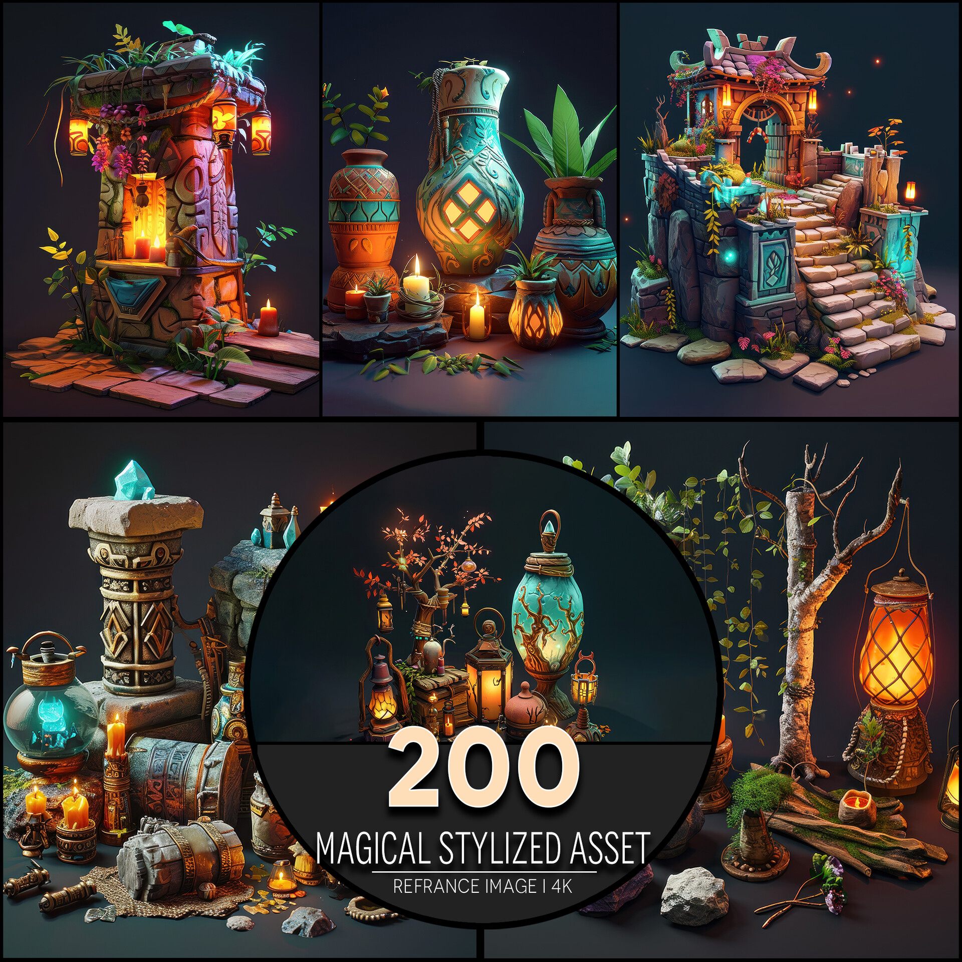 ArtStation - Magical Stylized Asset 4K Reference/Concept Images