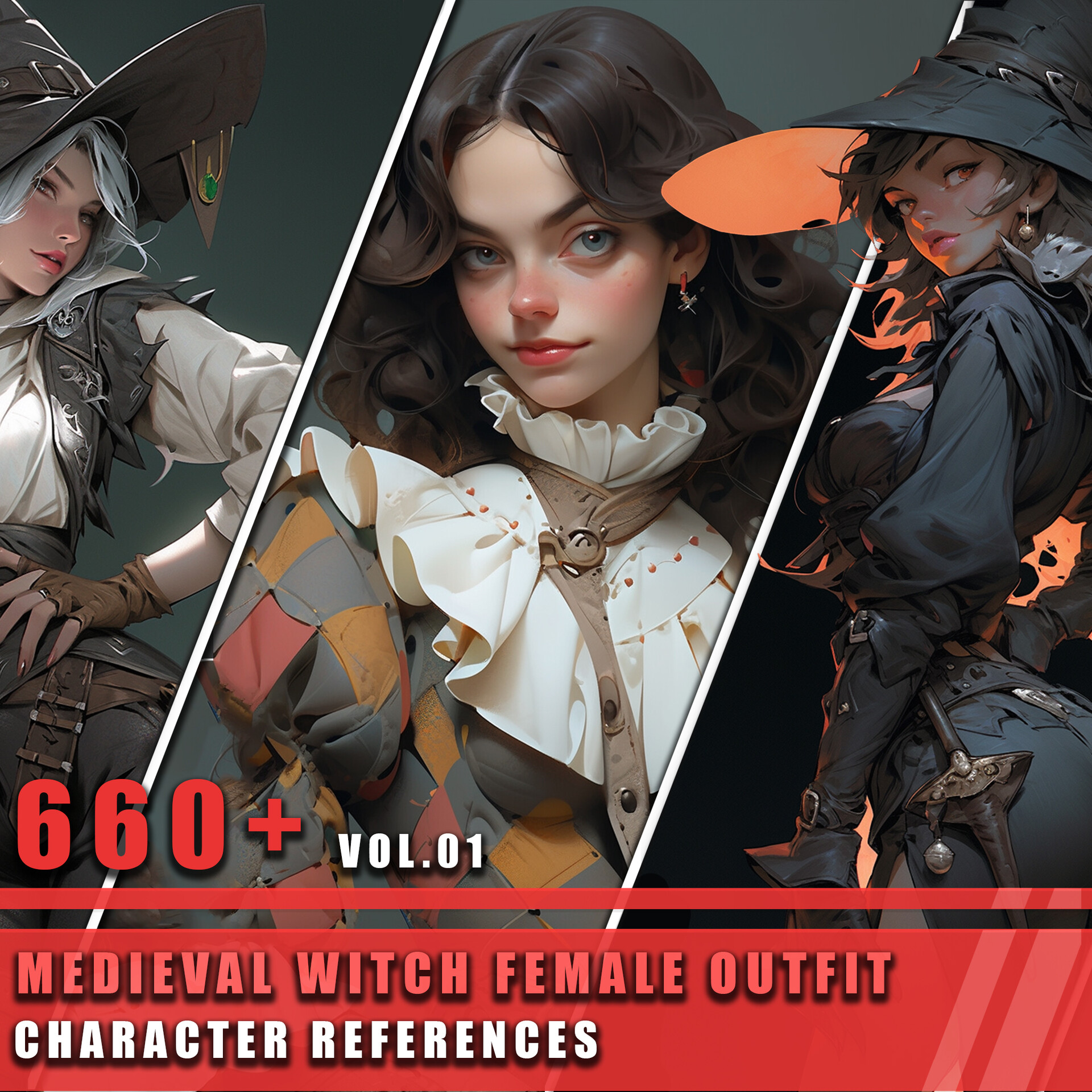 ArtStation - 660+ Medieval Witch Female Outfit - Character References ...