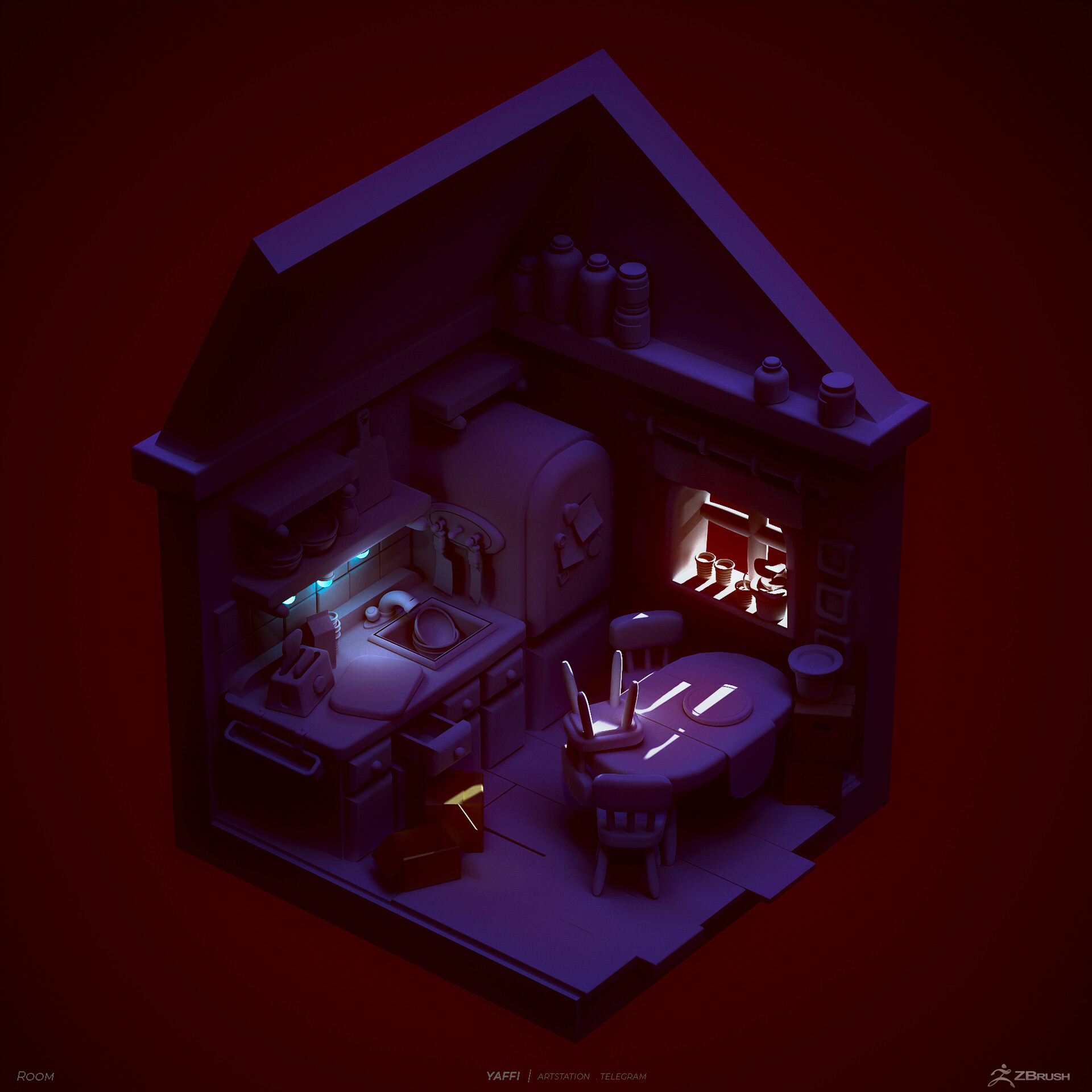 ArtStation - Red Room 3D model
