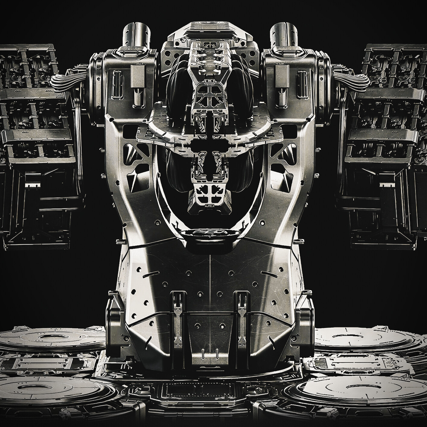 ArtStation - Defense Turret - Railgun