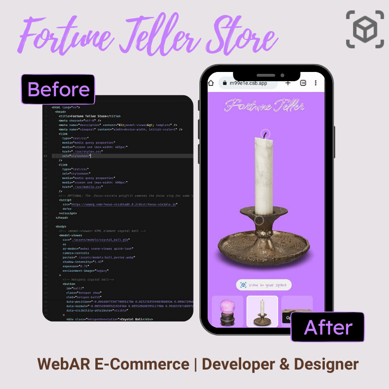 ArtStation - Web AR: Fortune Teller Store E-Commerce