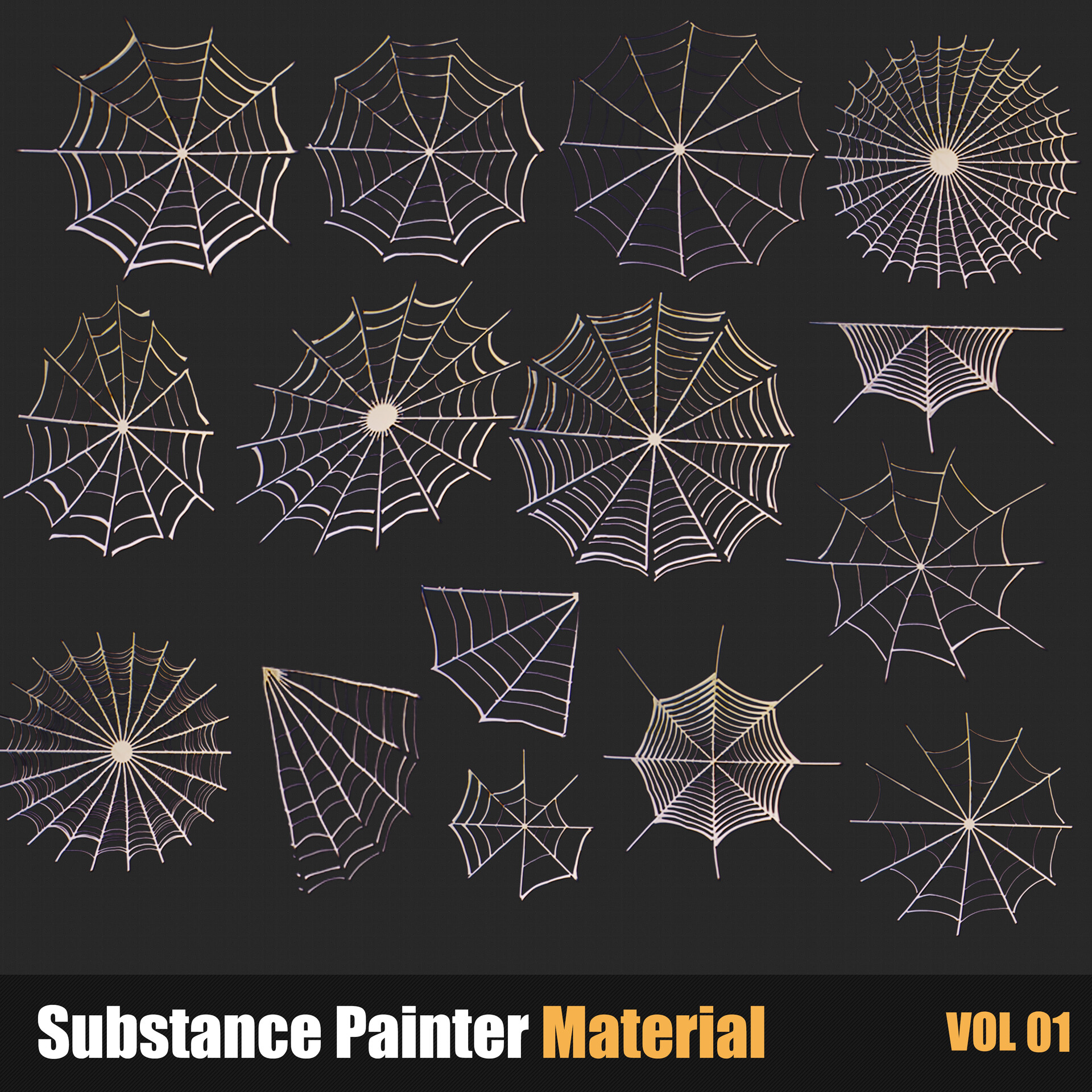 ArtStation - 15 Spider Web Materials In Substance Painter