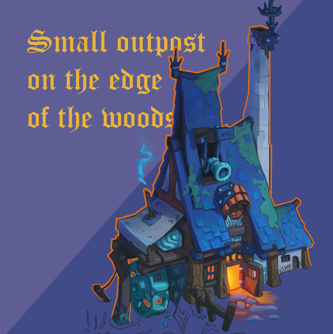 ArtStation - Small outpost on the edge of the woods