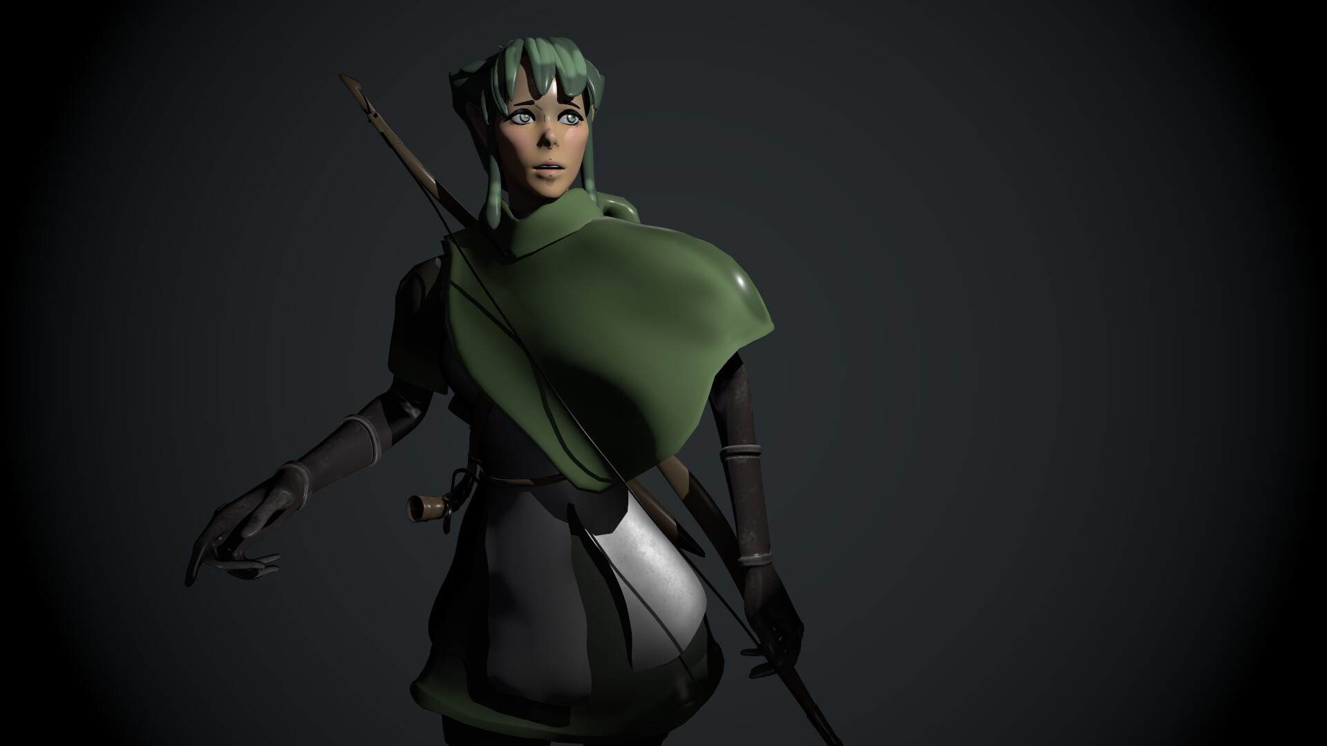 ArtStation - Green Hair Elf