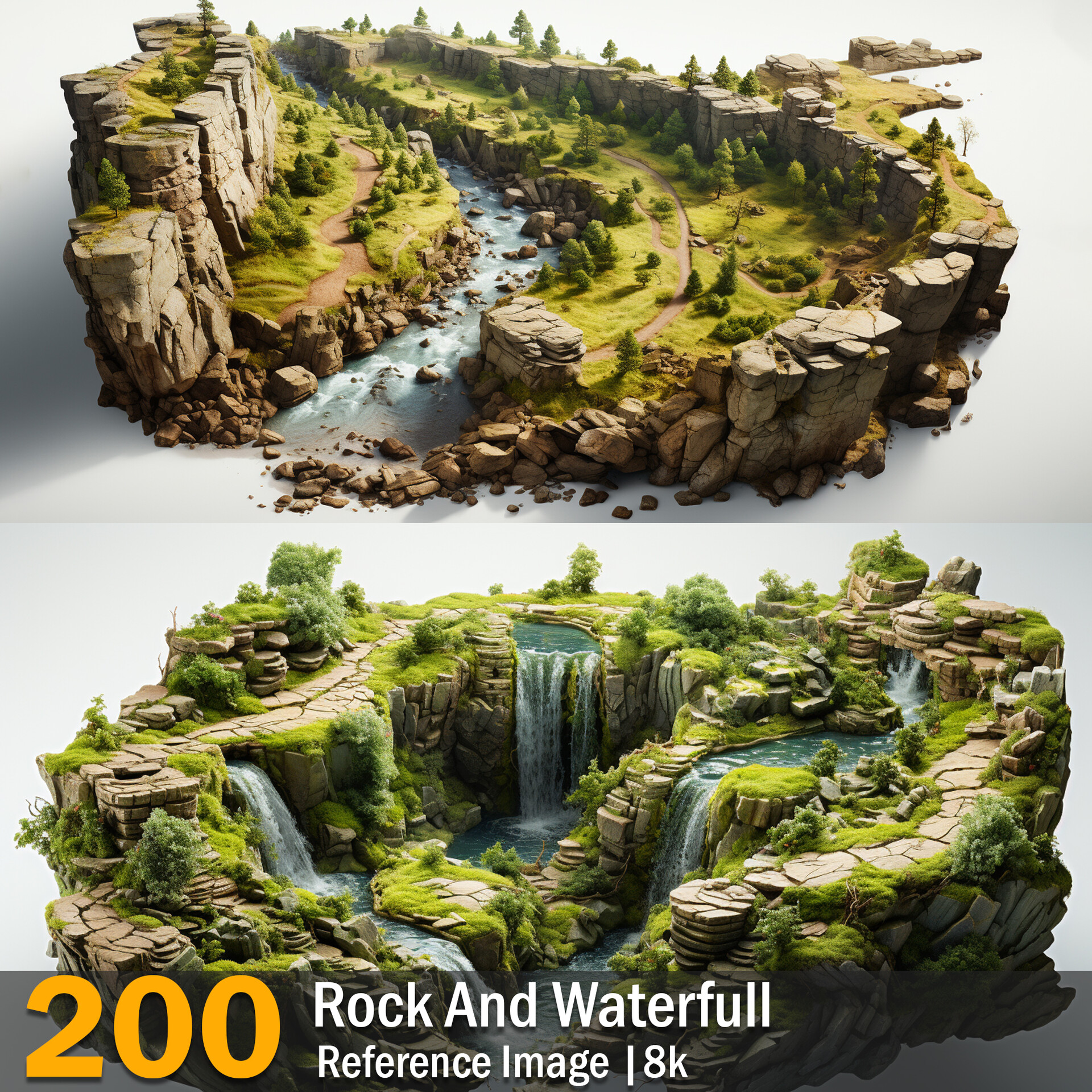 ArtStation - Rock And waterfull | Reference Images | 8k