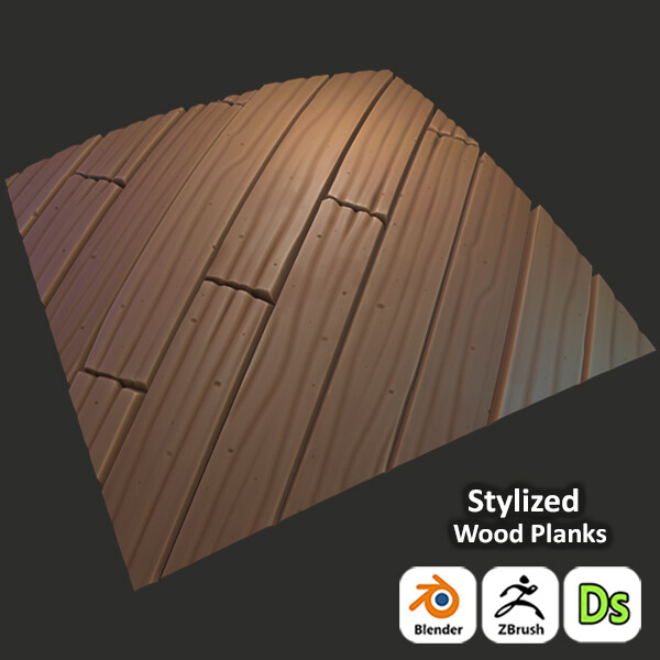 ArtStation - Stylized Wood Planks For Games 3D Art /Tutorial