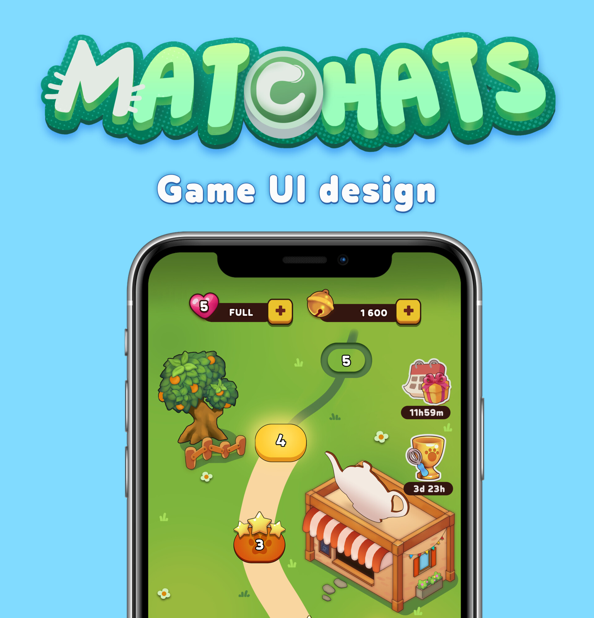 ArtStation - Match-3 mobile game UI