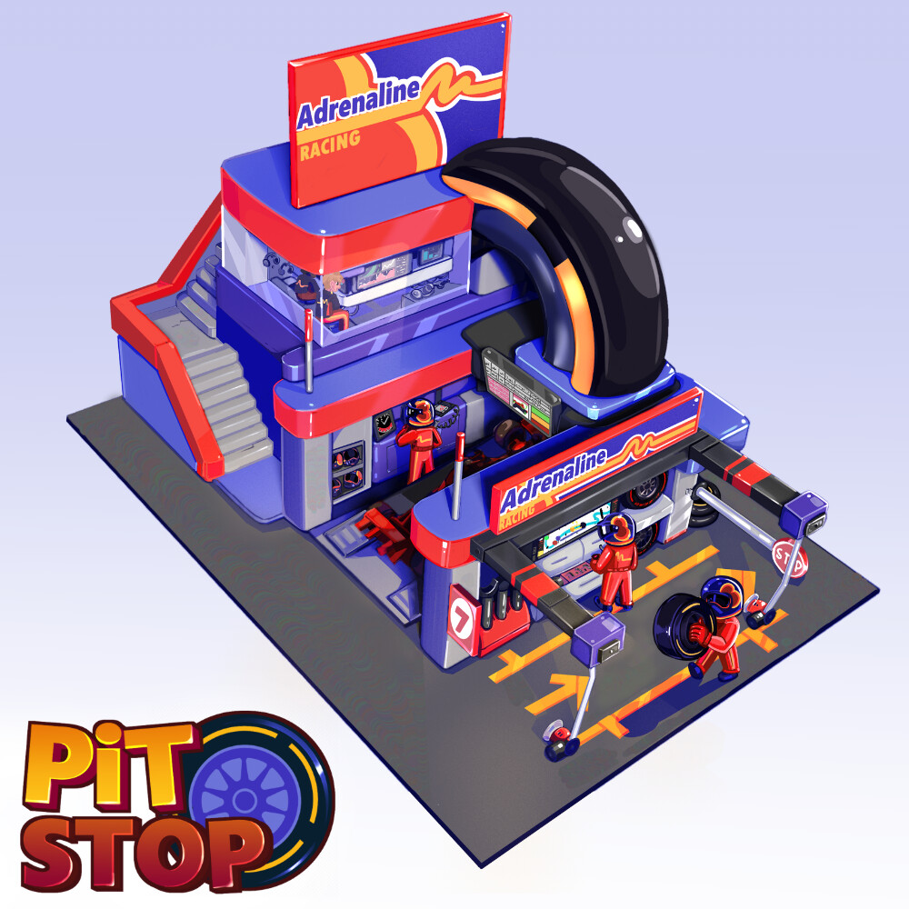 ArtStation - Pitstop - 2D concepts and props