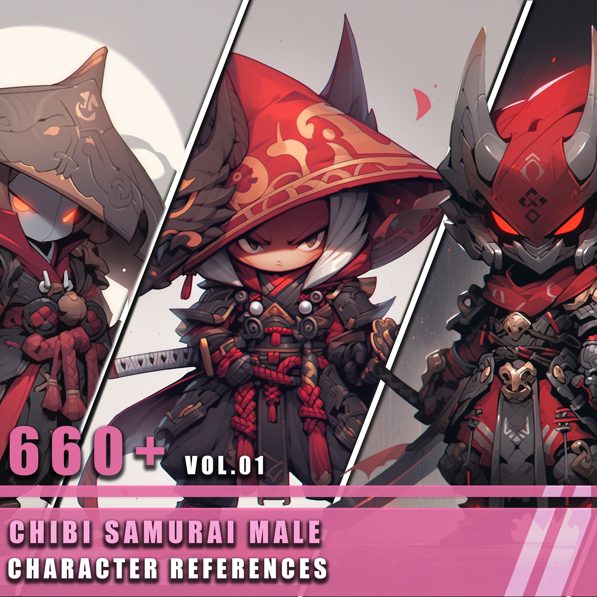 ArtStation - 660+ Chibi Samurai Male - Character References Vol.01