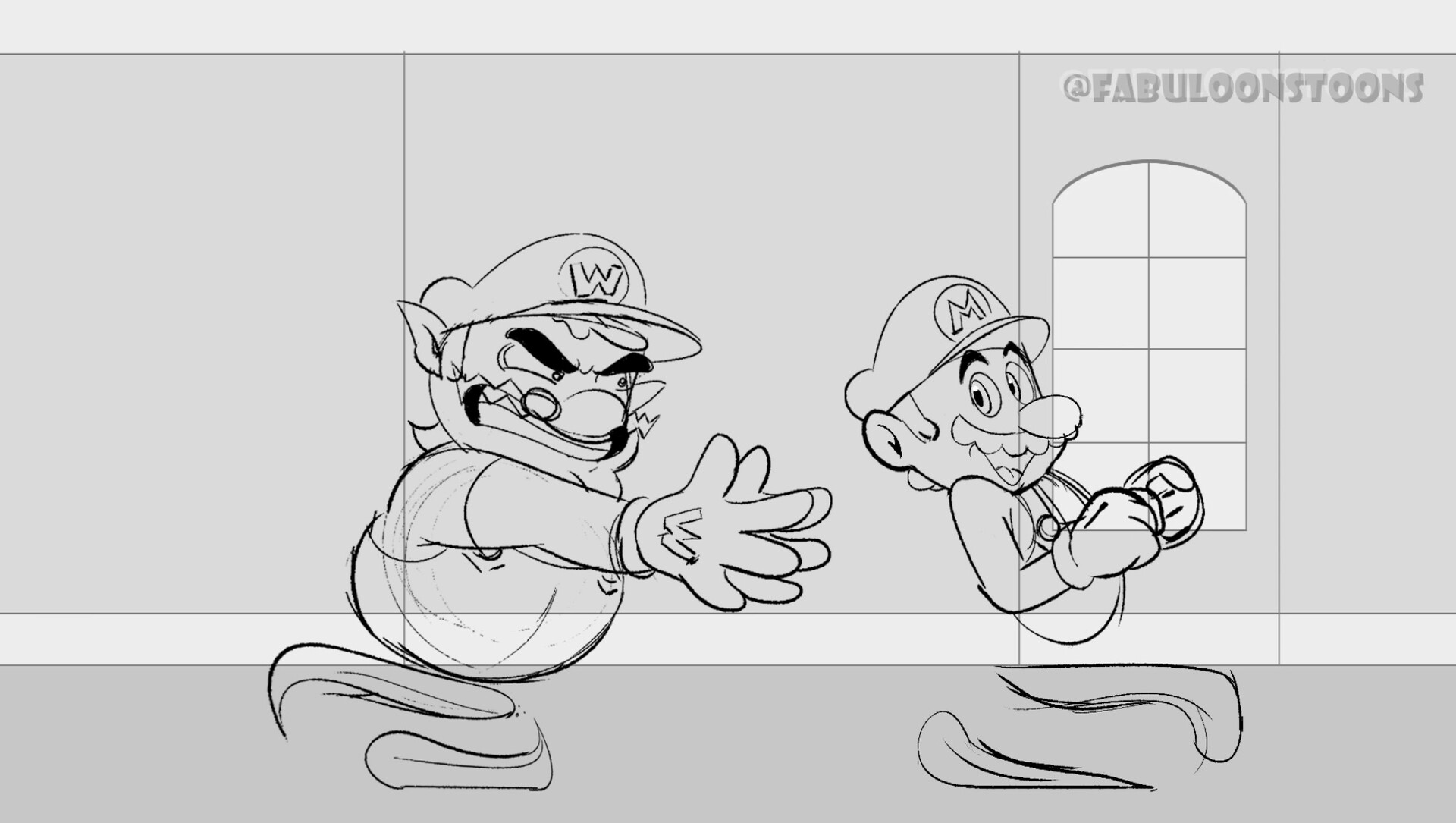 ArtStation - 2D Animation Practice - Mario and Wario Animation