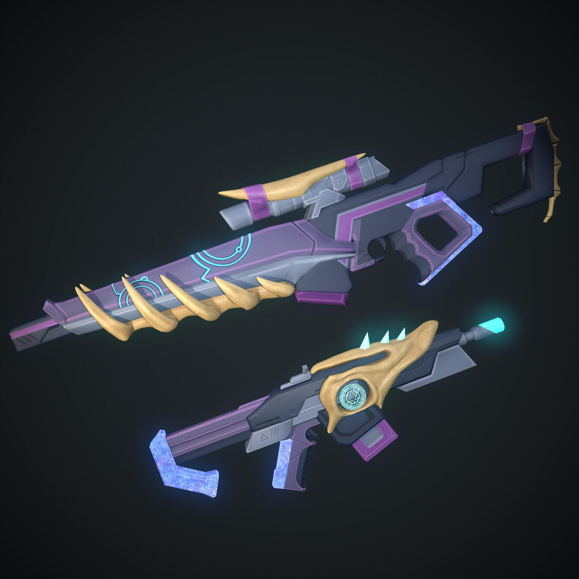 ArtStation - Stylized magic weapons