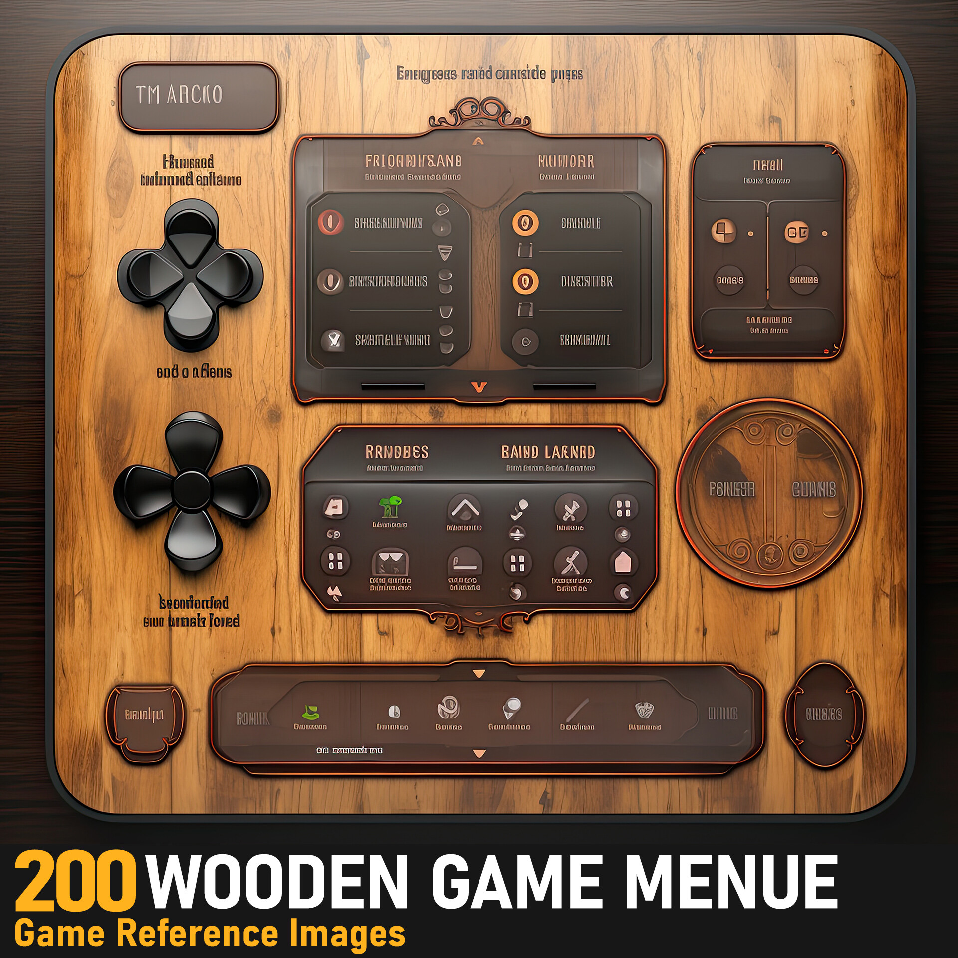 ArtStation - Wooden Game Menu|4K Reference Images