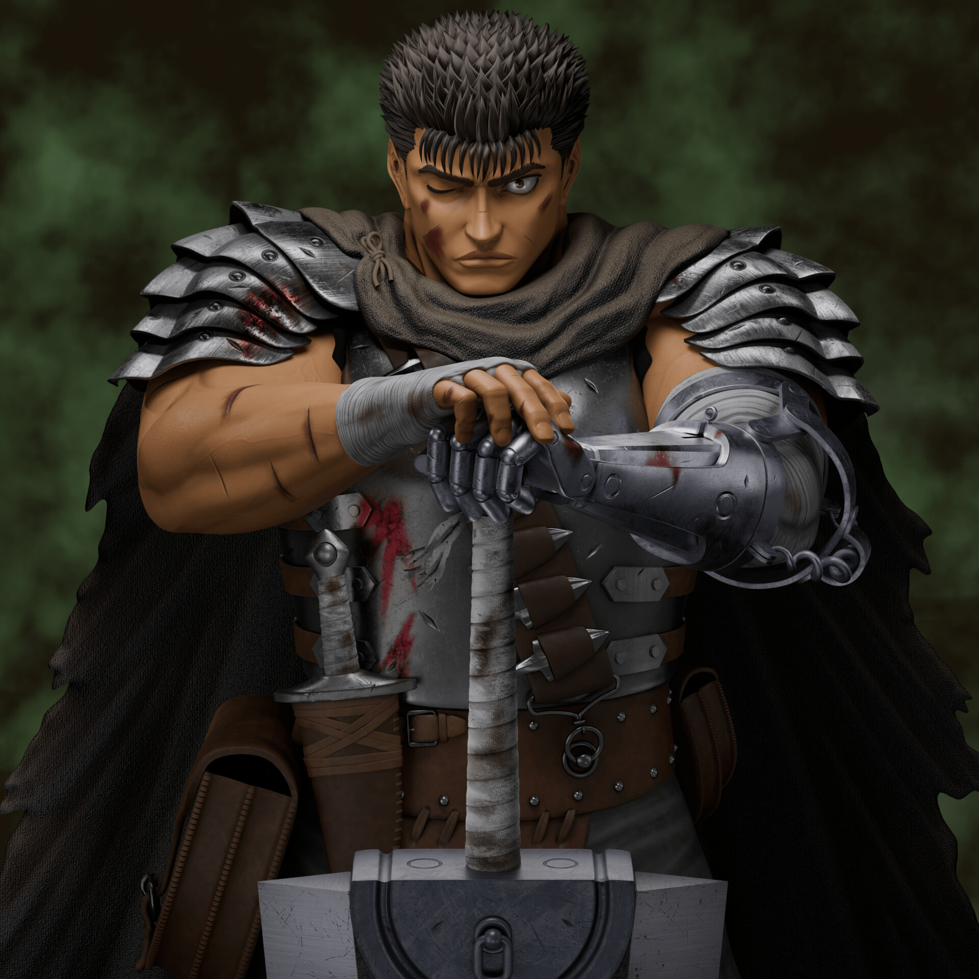 ArtStation - Guts from Berserk, based on the art of the reissue of ...