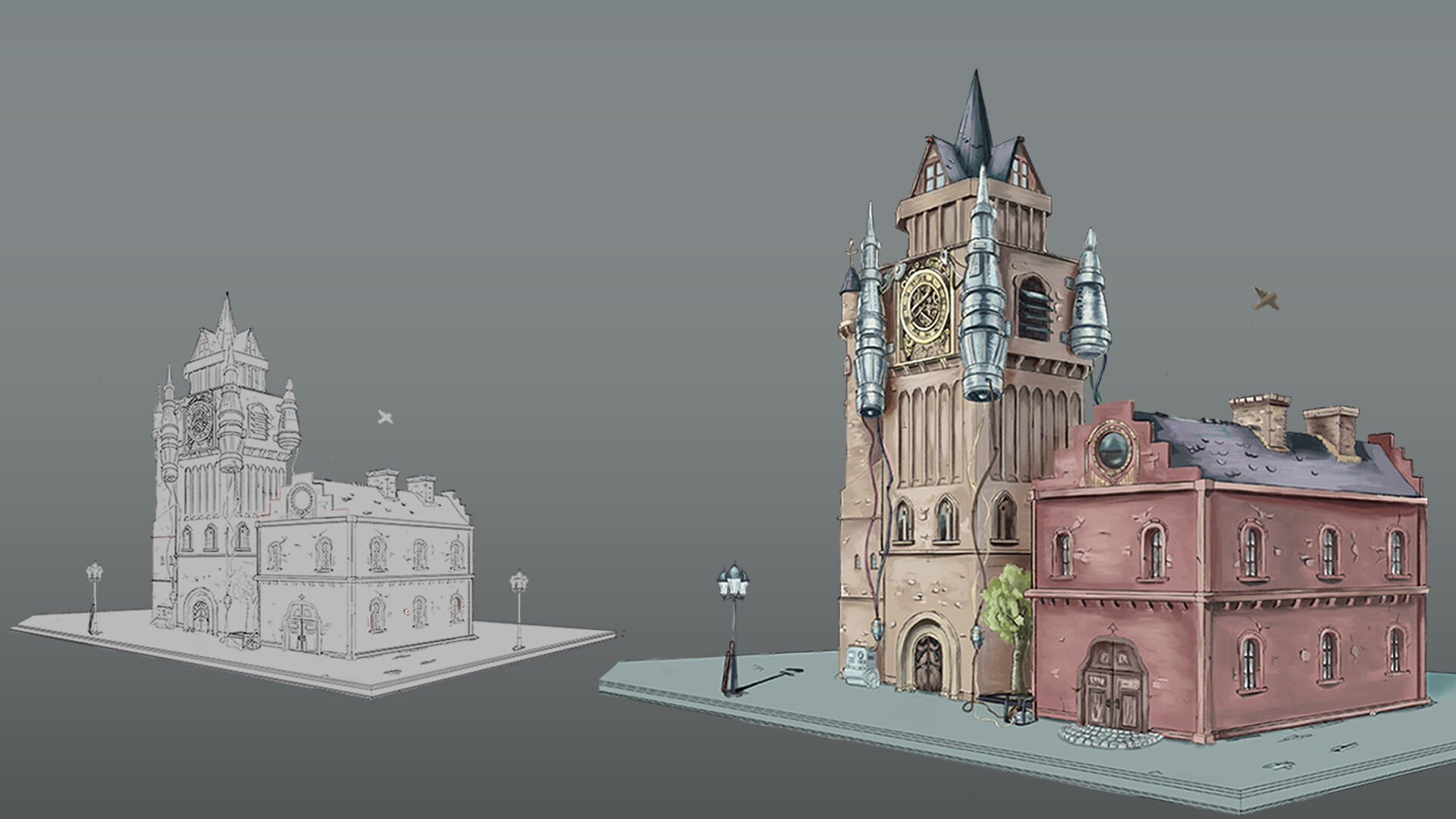 ArtStation - Realistic Dieselpunk Belfry