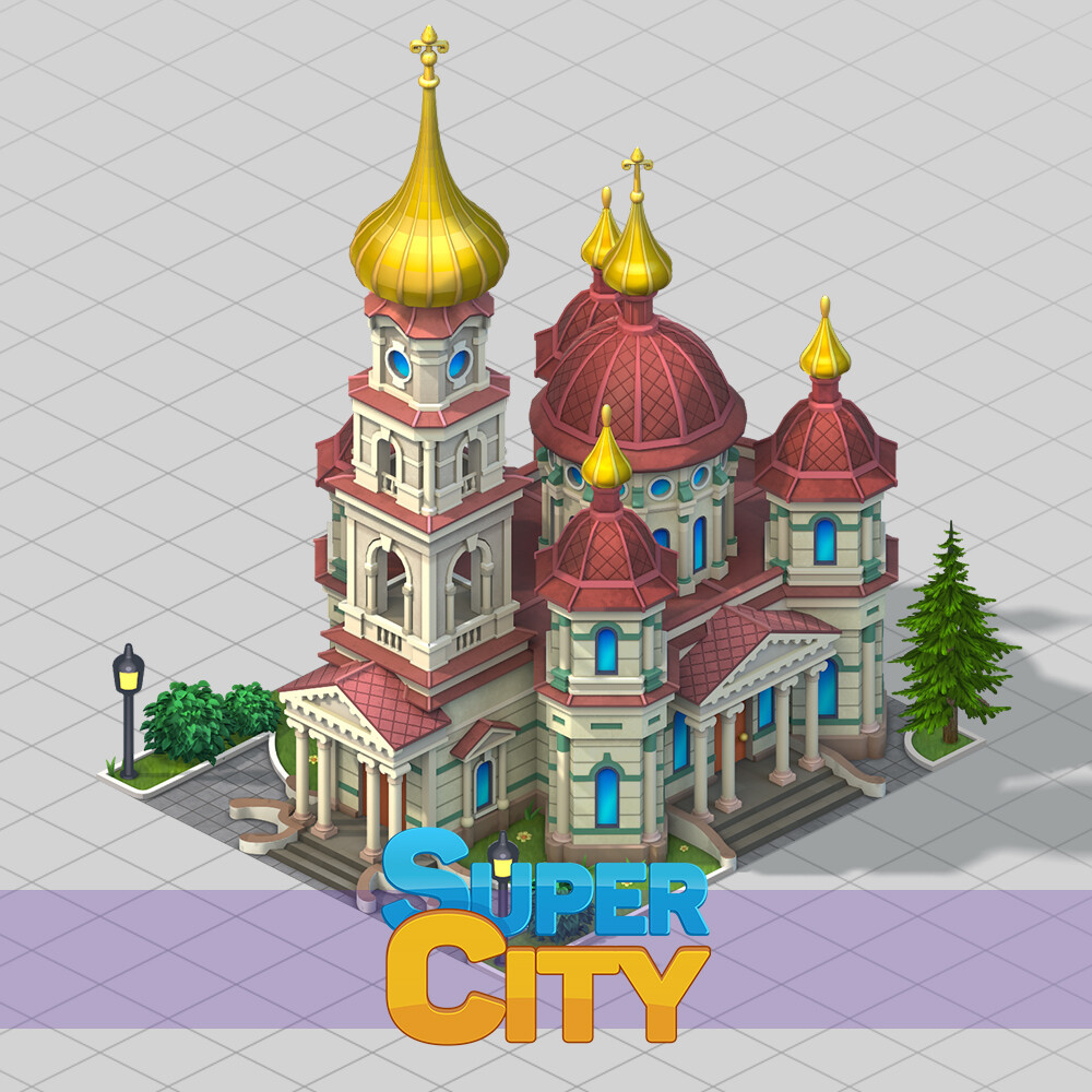 ArtStation - Environment Art for SuperCity - mobile / browser Isometric ...