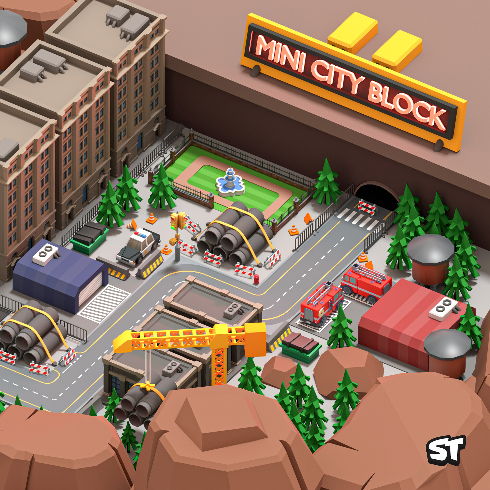 ArtStation - Mini City Blocks