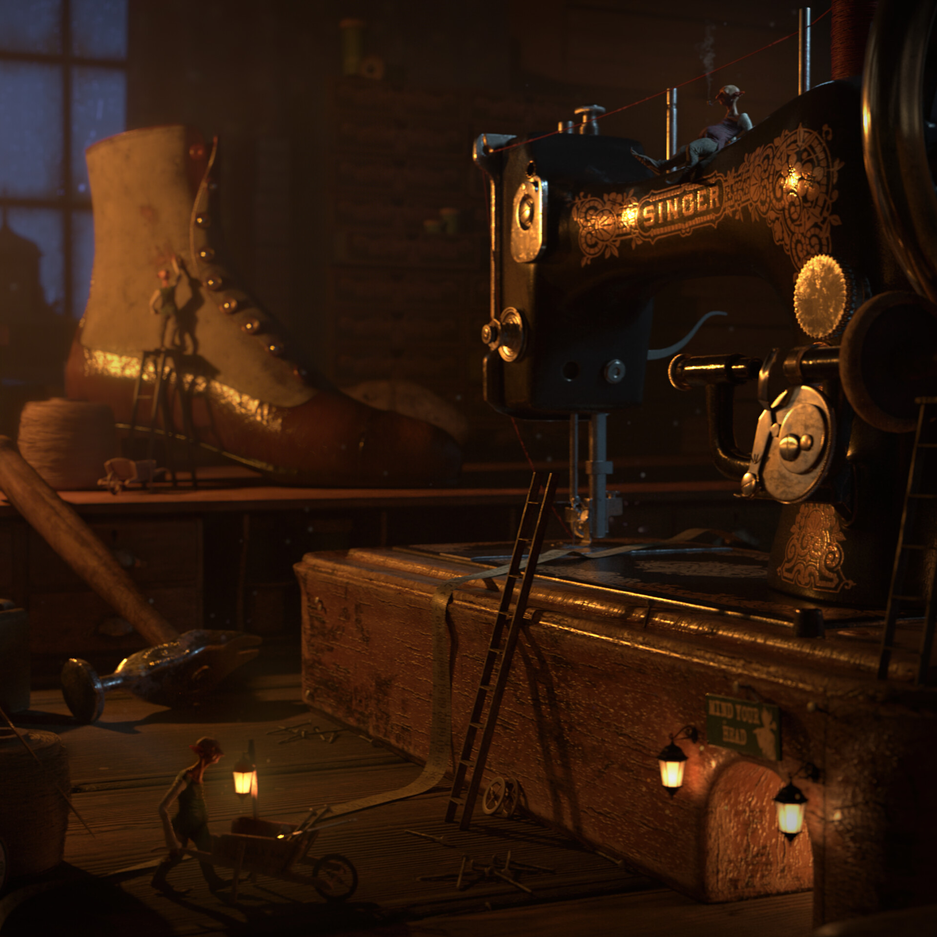 ArtStation - The Elves and the Shoemaker