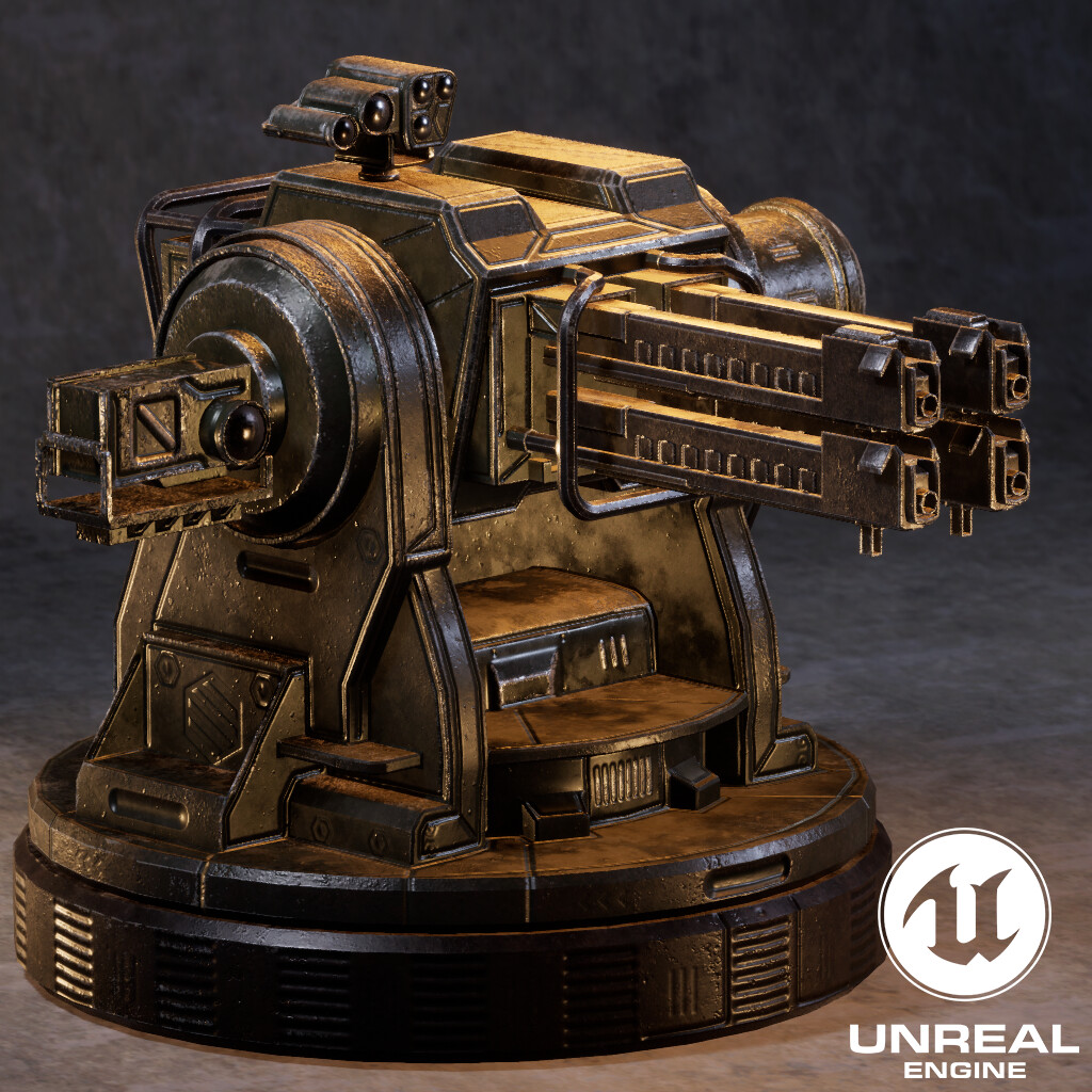 ArtStation - Machine Gun Tower